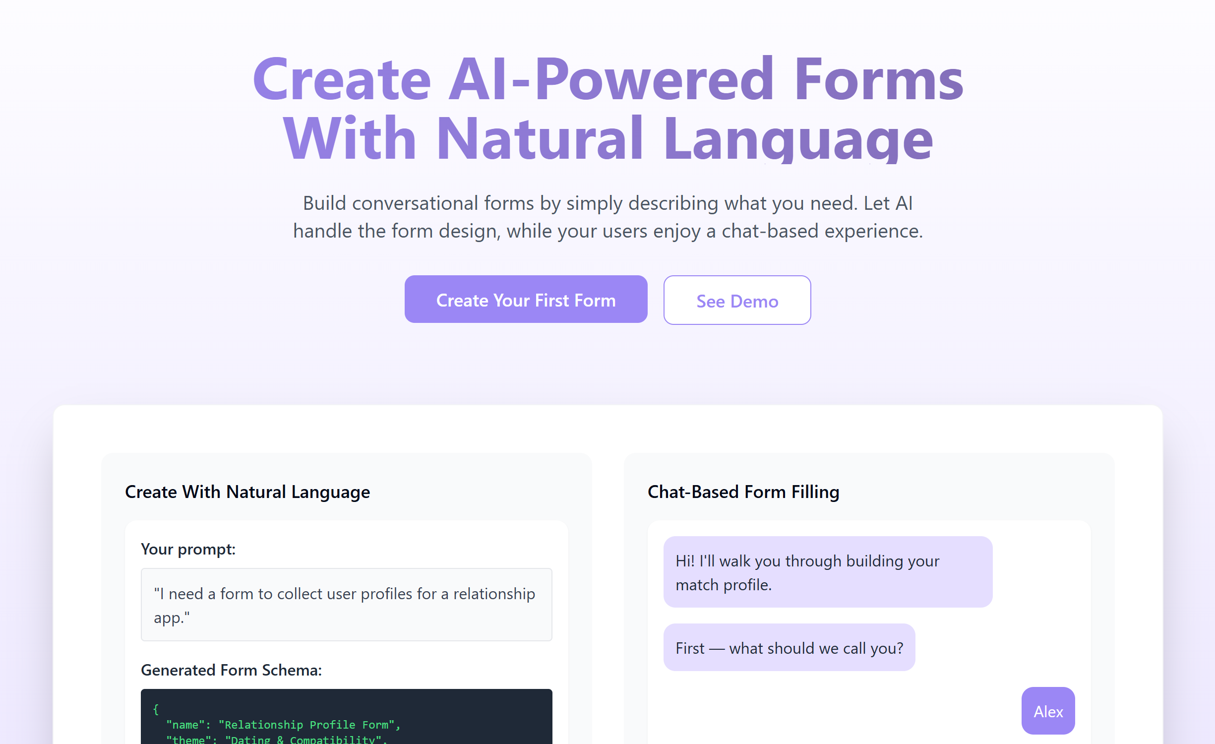 ImprovForms - AI-powered Conversational Forms